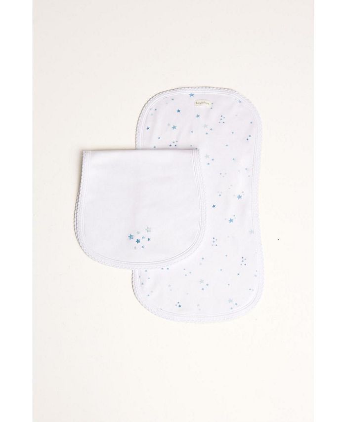 babycottons Shine Blue Premium curve Burp cloths 2 pack Made with 100% ...