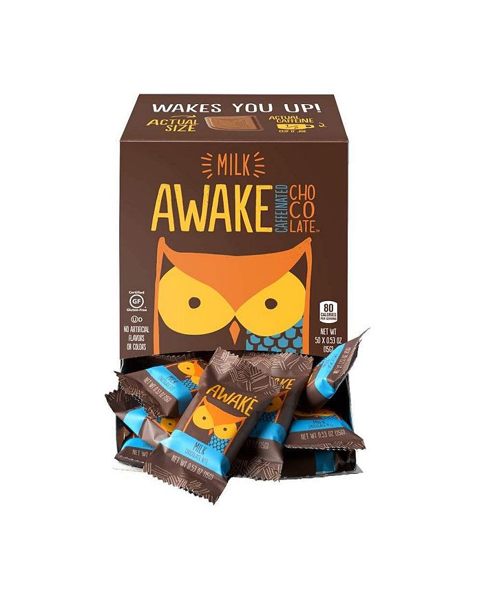 Awake Caffeinated Chocolate Bites, Milk Chocolate Energy Snack - Macy's