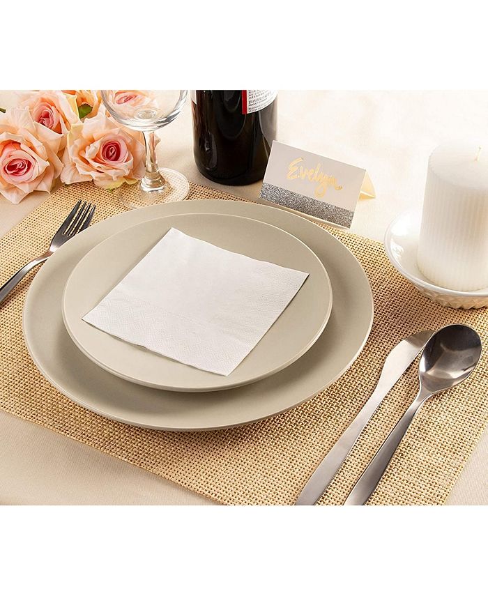 Juvale White Cocktail Napkins - 500-Pack Disposable Paper Napkins, 2 ...