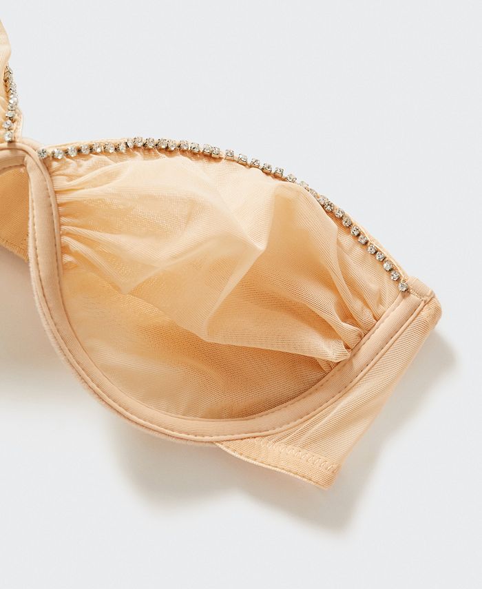 MANGO Women's Strass Detail Bra - Macy's