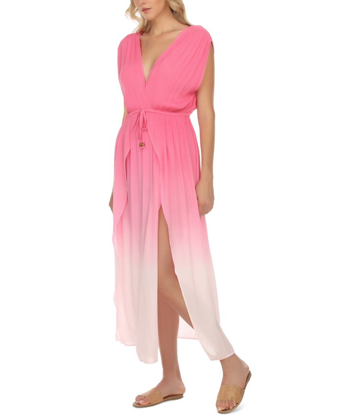 Raviya Women's Ombré Tie-Waist Maxi Dress Cover-Up & Reviews ...