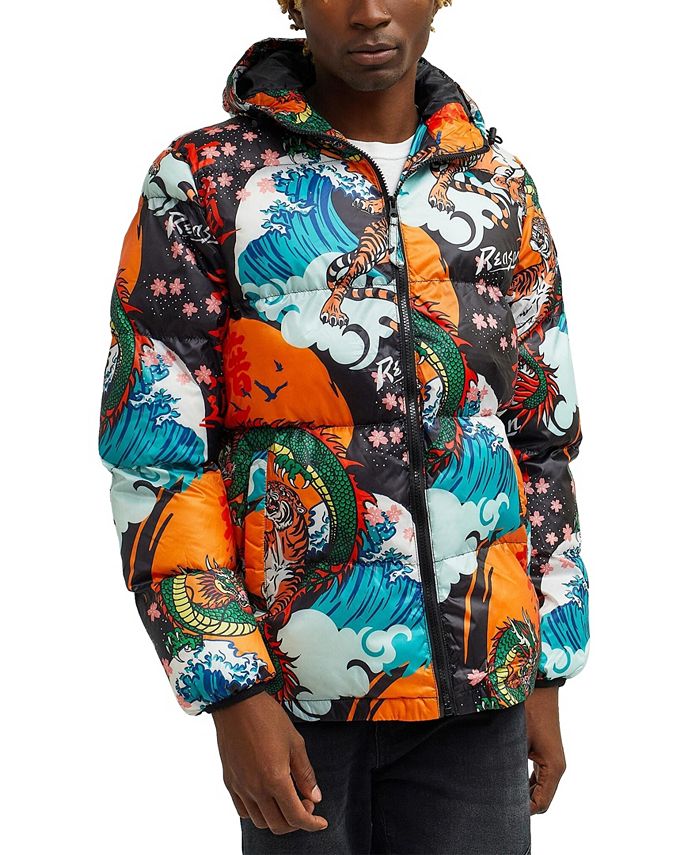 Reason Men's Dragon Puffer Jacket - Macy's