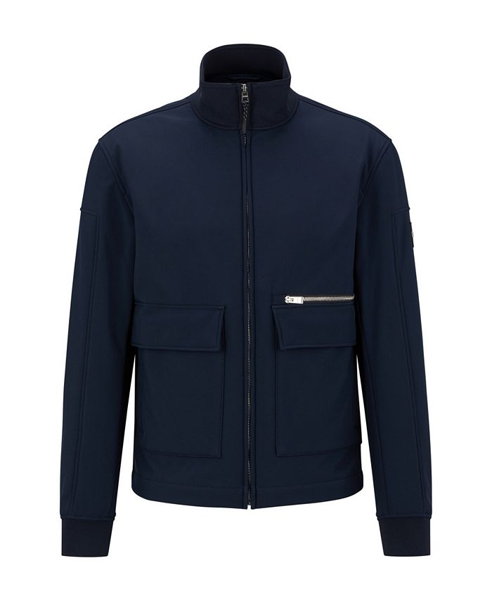Hugo Boss Men's Water-Repellent Logo Patch Softshell Jacket - Macy's