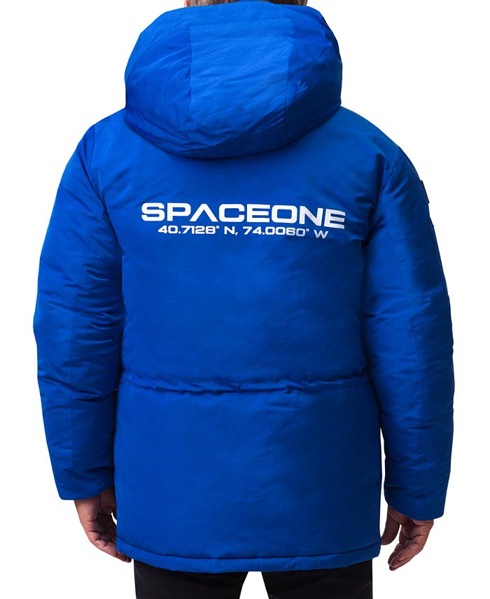 Space One Men's Nasa Inspired Parka Jacket with Printed Astronaut ...