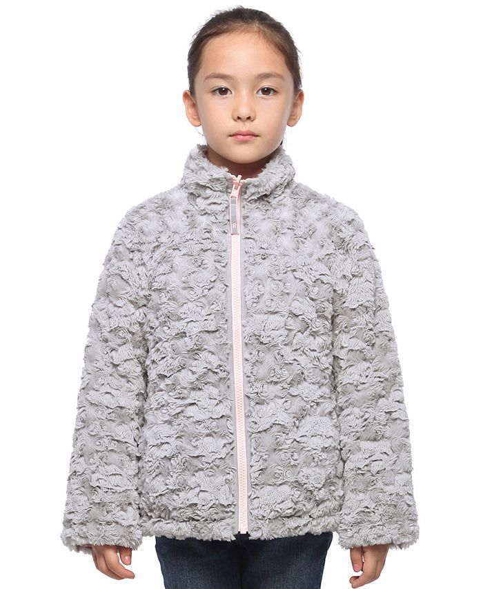 Rokka&Rolla Little and Big Girls' Reversible Sherpa Fleece Puffer ...