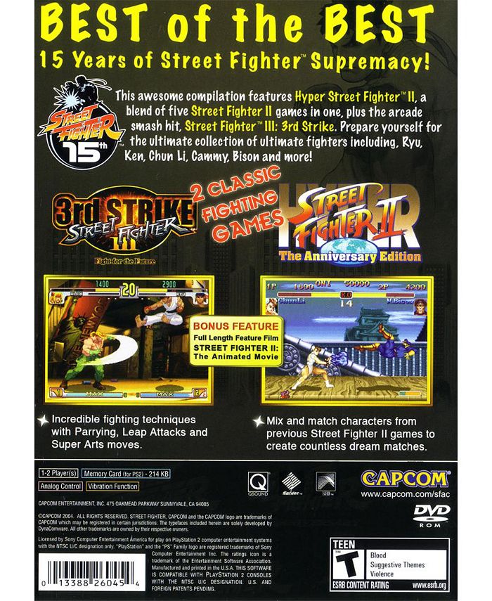 CAPCOM Street Fighter Anniversary Collection - PlayStation 2 - Macy's