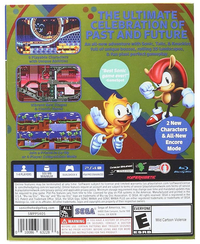 Sega of America Sonic Mania PLUS LAUNCH EDITION - PS4 - Macy's
