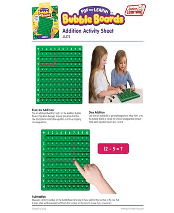 Pop Learn Bubble Board Addition Board - Macy's
