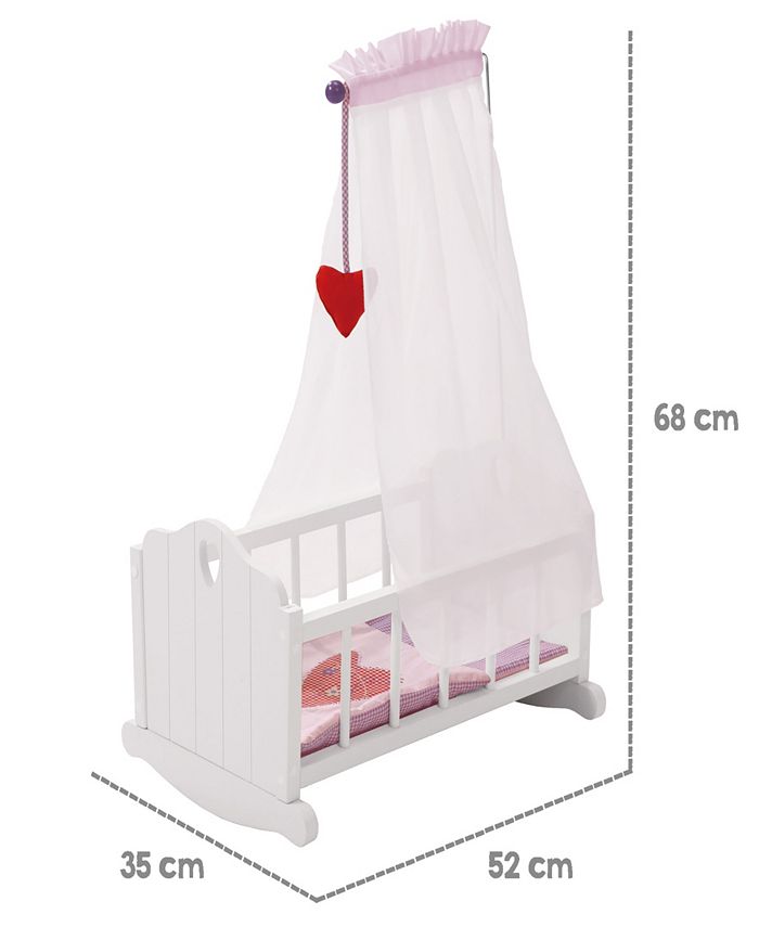 Roba-Kids Cradle Fienchen Heart Children's Pretend Play 3 Piece Set ...