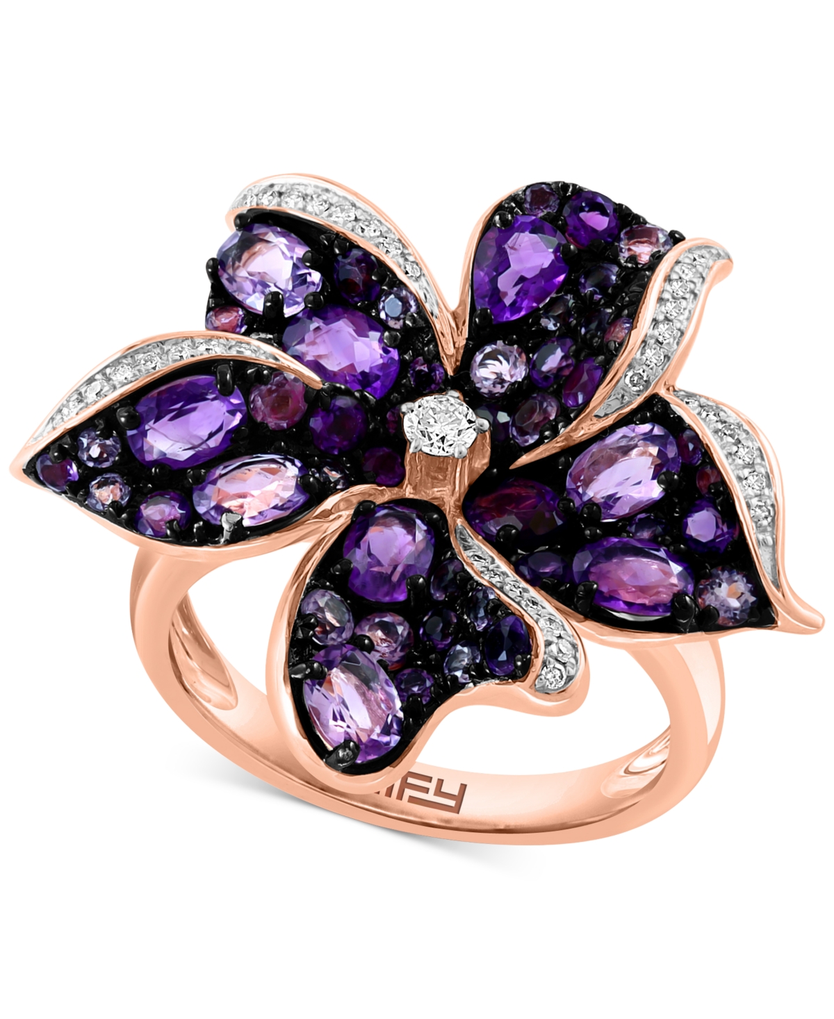 Effy Collection Effy Amethyst (2-1/3 Ct. T.w.) & Diamond (1/6 Ct.t.w ...