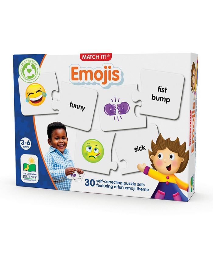 The Learning Journey - Match It Emojis Set of 30 Matching puzzle Pairs ...