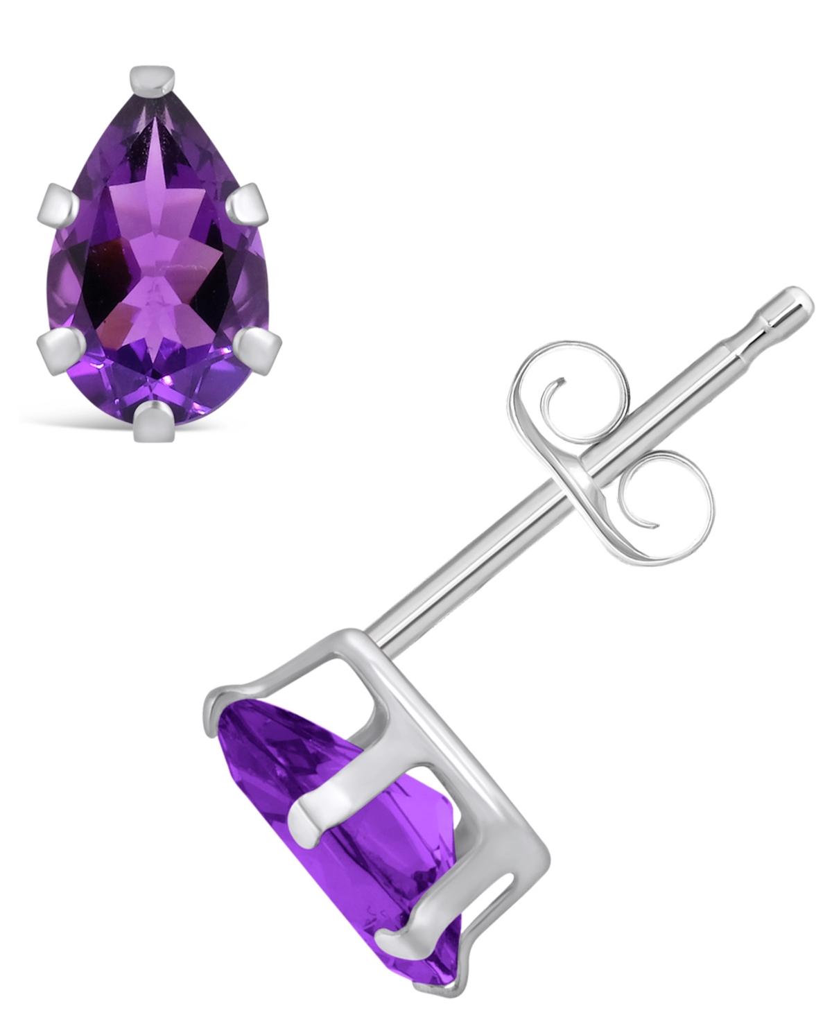 Click here for Macys Gemstone Stud Earrings in 10k White Gold - A... prices