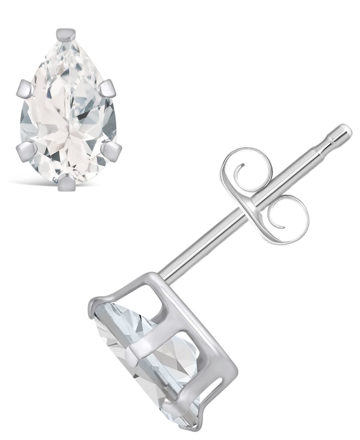 Click here for Macys Gemstone Stud Earrings in 10k White Gold - W... prices