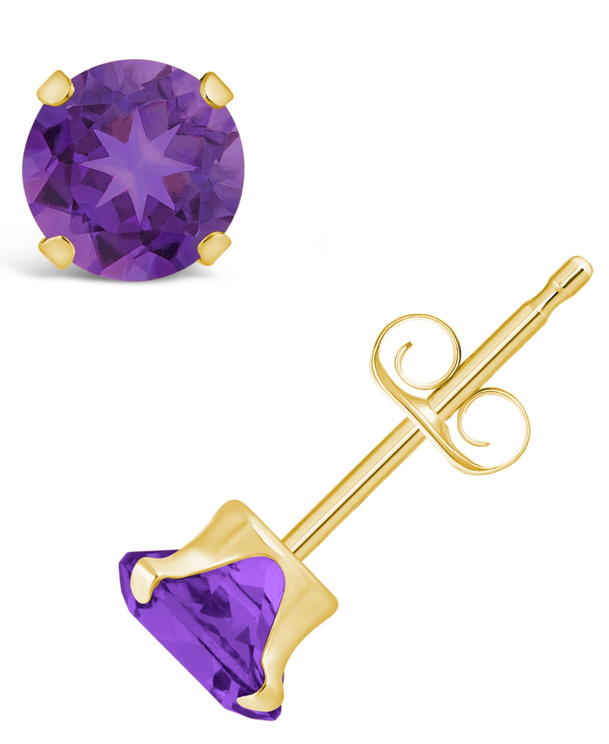 Click here for Macys Gemstone Stud Earrings in 10k Yellow Gold -... prices