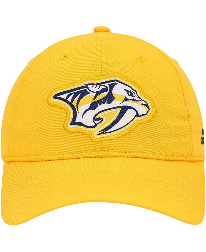 adidas Men's Gold Nashville Predators Primary Logo Slouch Adjustable ...
