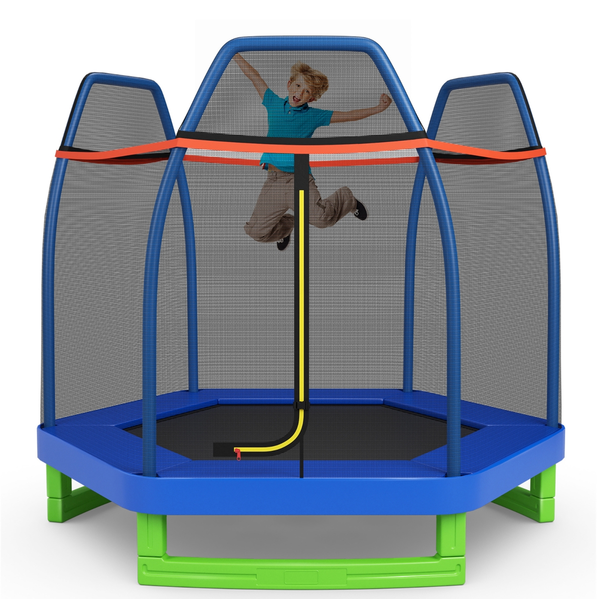 Click here for Costway 7FT Kids Trampoline W/Safety Enclosure Net... prices