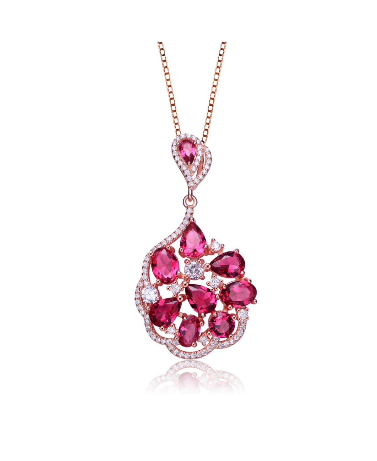 Click here for Sterling Silver 18K Rose Gold Plated Multi Color C... prices