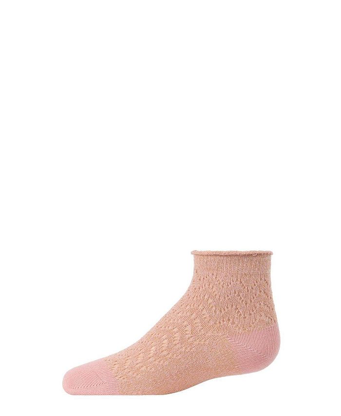 MeMoi Girl's Fuzzy Shimmer Cotton Blend Anklet Socks - Macy's