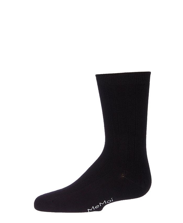 MeMoi Boy's Woven Ribbed Rayon From Bamboo Blend Boy’s Crew Socks - Macy's