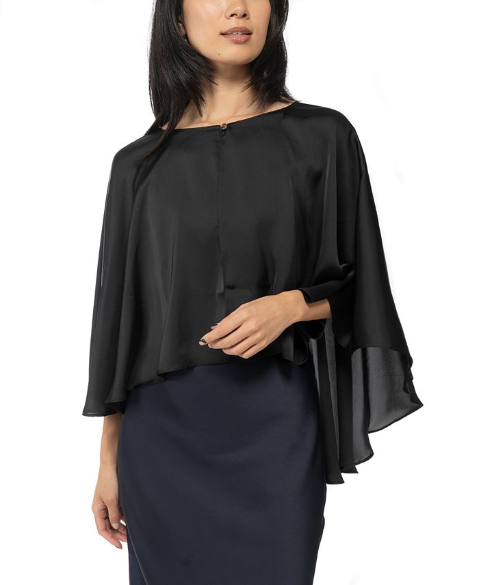 Giani Bernini Women's Satin Capelet Evening Wrap with Closure - Macy's