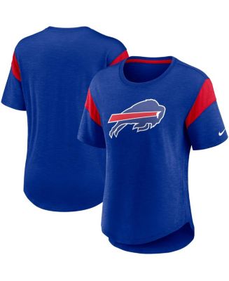 Women's Nike Heathered Royal Buffalo Bills Primary Logo Slub Fashion ...