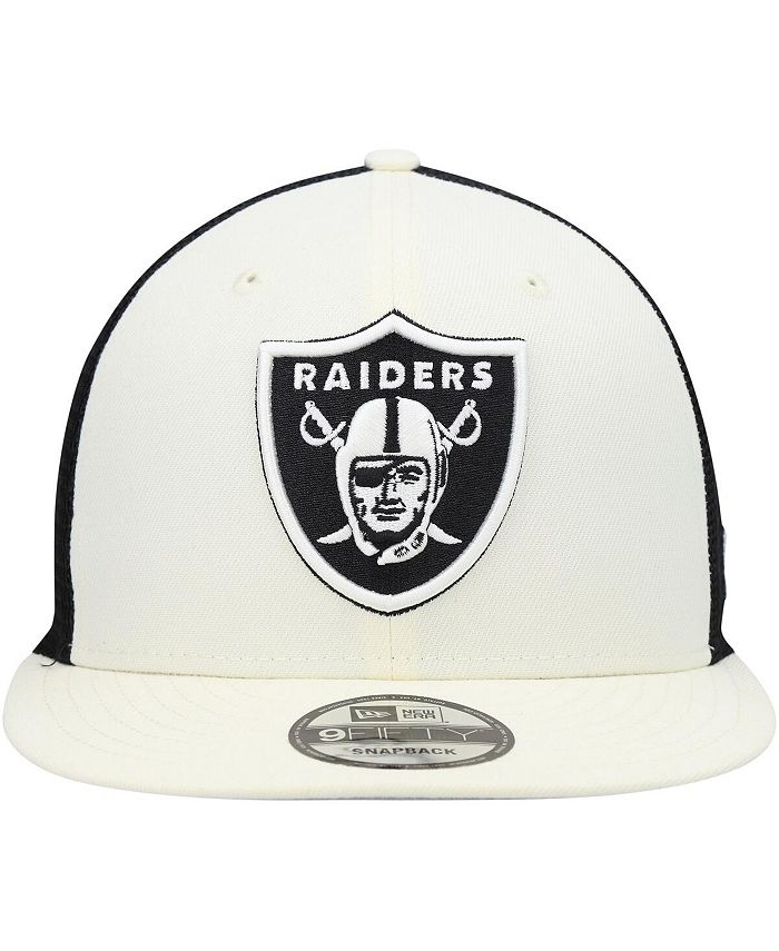 New Era Men's Cream, Black Las Vegas Raiders Chrome Collection 9FIFTY ...