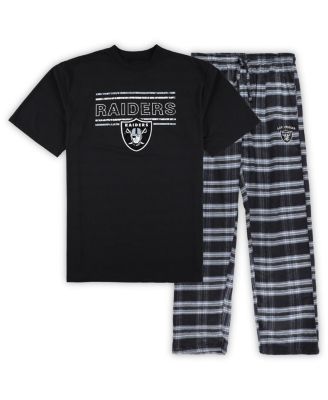 Concepts Sport Men's Black and Silver Las Vegas Raiders Big and Tall ...