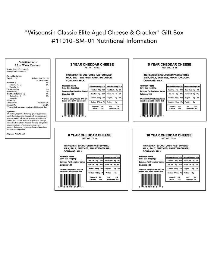 Wisconsin Cheese Company "Wisconsin Classic Elite Aged Cheese & Cracker ...