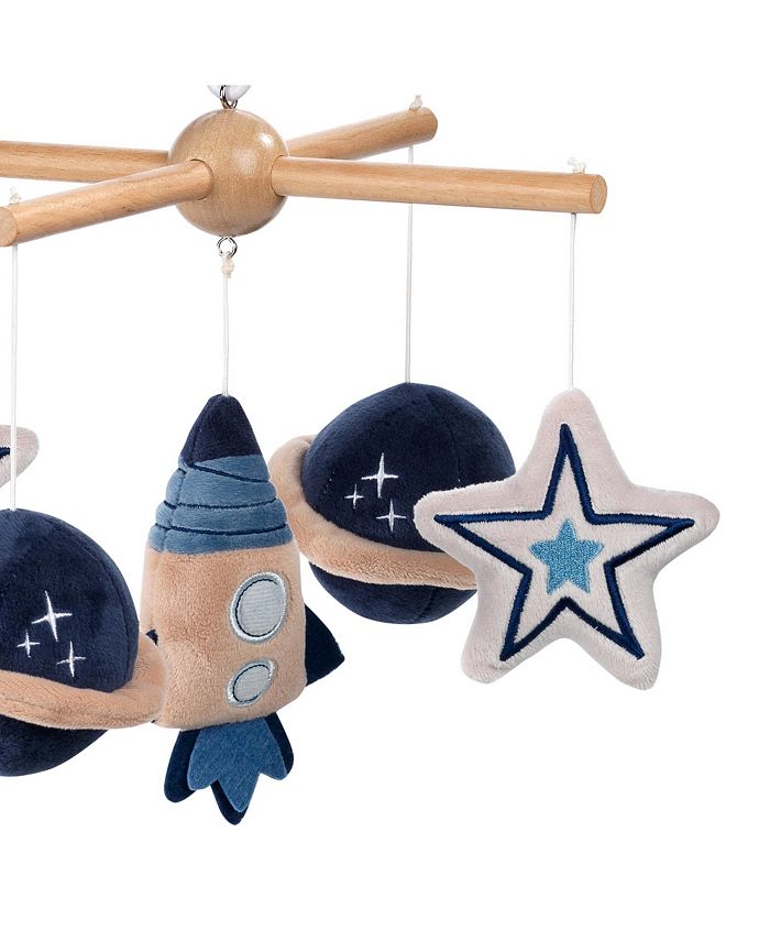 Lambs & Ivy Sky Rocket Planets/Stars Musical Baby Crib Mobile Soother ...