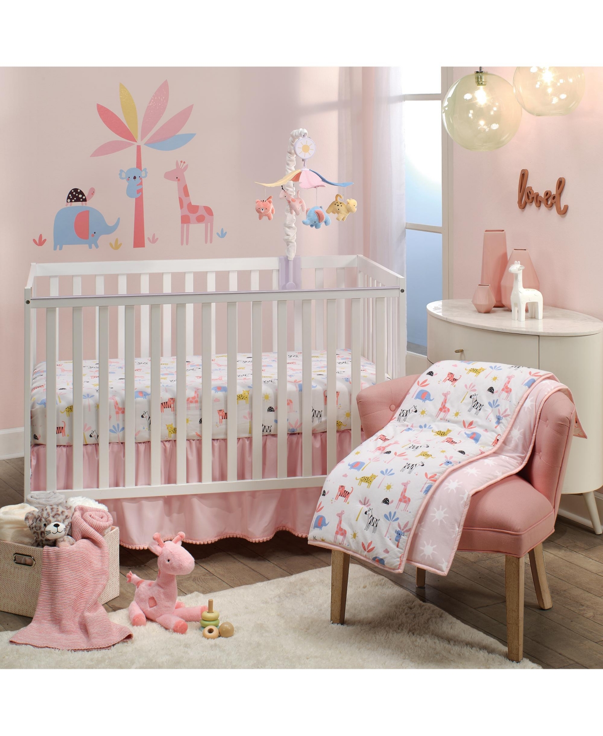 Click here for Lambs & Ivy Snuggle Jungle Pastel Safari Cotton Je... prices