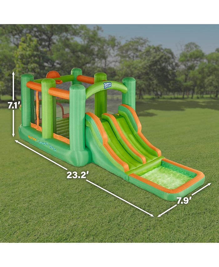 Sunny & Fun Inflatable Water Slide, Blow up Pool & Bounce House ...