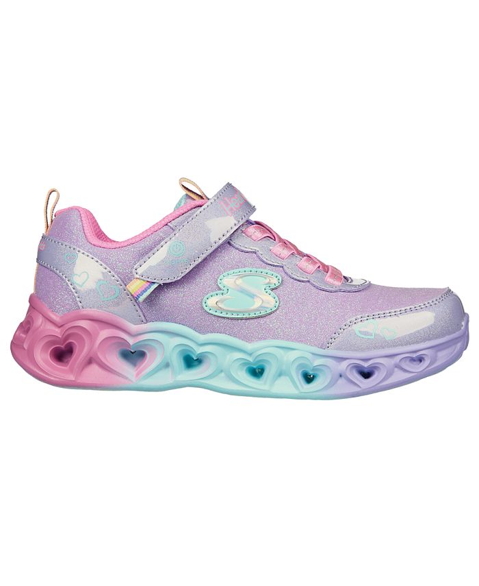 Skechers Little Girls Heart Lights - Colorful Joy Light-Up Adjustable ...