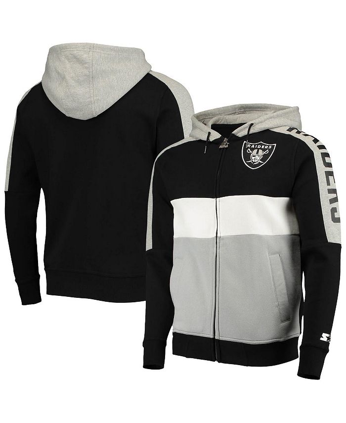 Starter Men's Black and Silver Las Vegas Raiders Playoffs Color Block ...