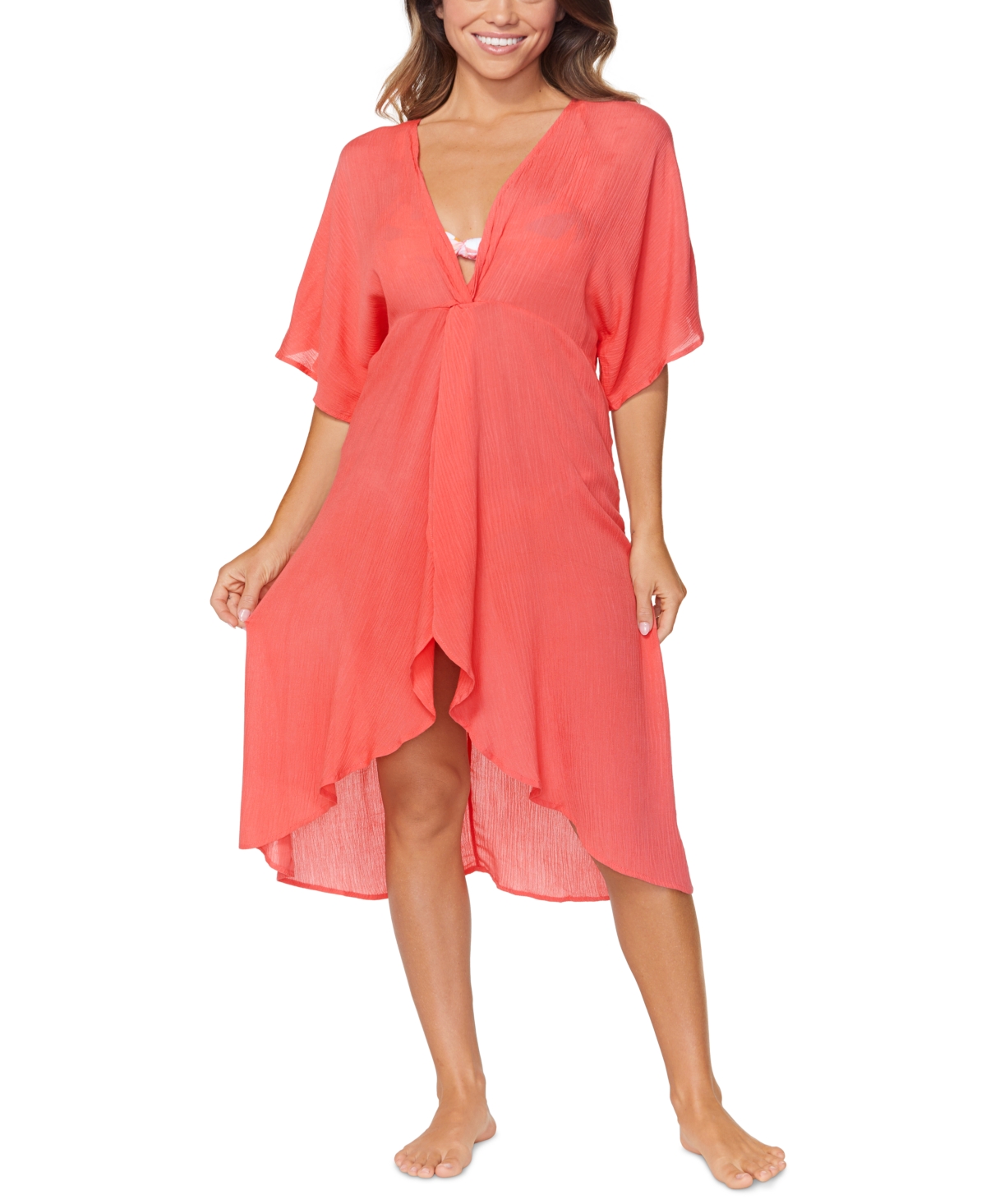 Click here for Raisins Juniors Paradise High-Low Dress Cover-Up -... prices