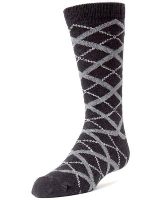 Boy's Diamond Interlock Dress Cotton Blend Crew Socks - Macy's