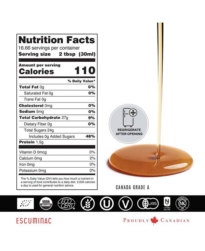 Escuminac Canadian Maple Syrup Set 100% Pure & Organic, Including our 3 ...