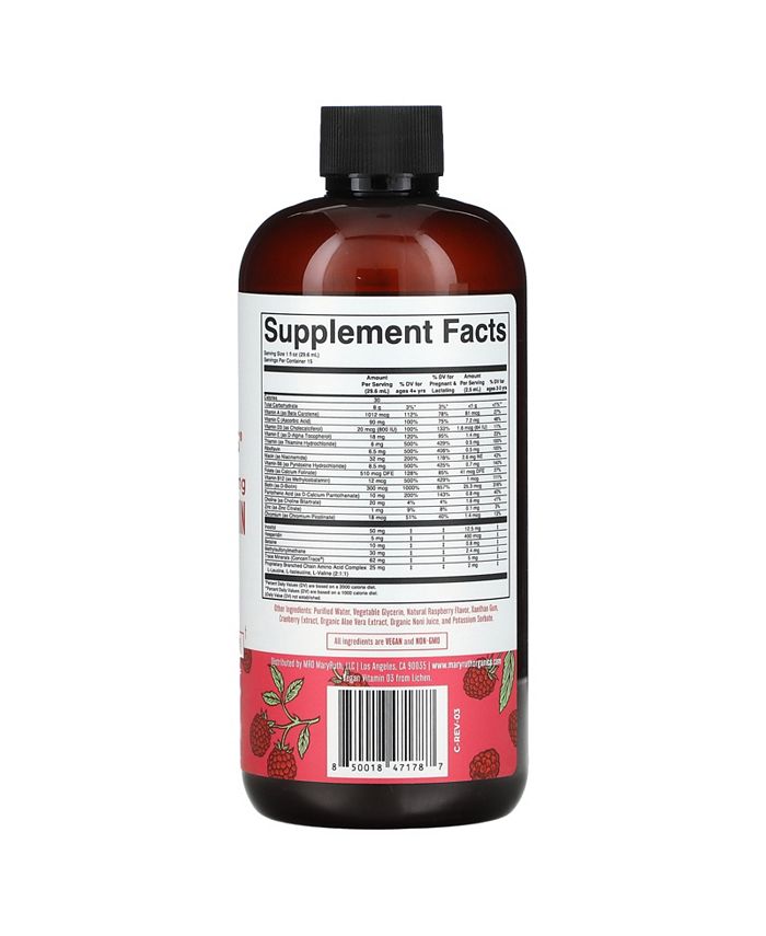 MaryRuth Organics MaryRuth's Liquid Morning Multivitamin Raspberry - 15 ...