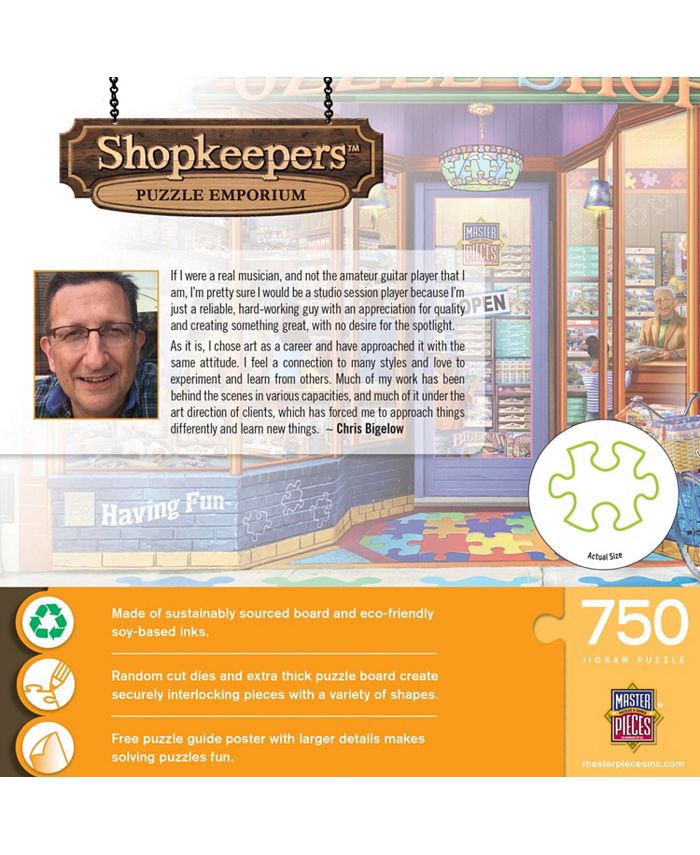 Masterpieces Shopkeepers - Puzzle Emporium 750 Piece Jigsaw Puzzle - Macy's