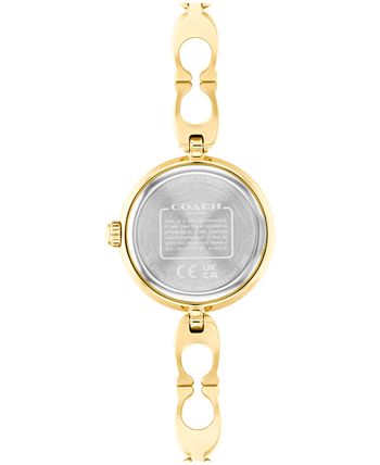 COACH Women's Gracie Quartz Gold-Tone Stainless Steel Bangle Watch 23mm ...