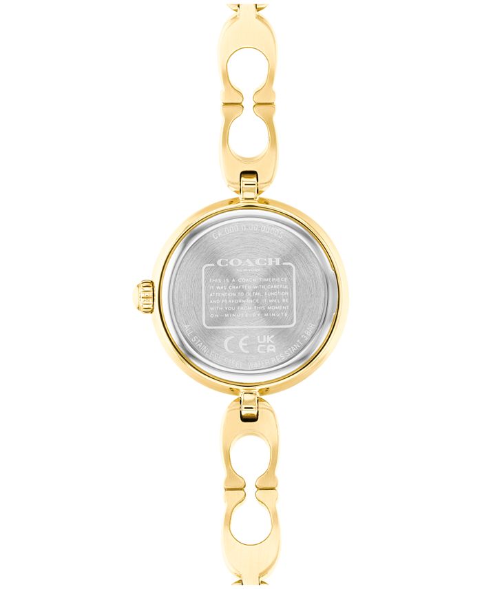 COACH Women's Gracie Quartz Gold-Tone Stainless Steel Bangle Watch 23mm ...