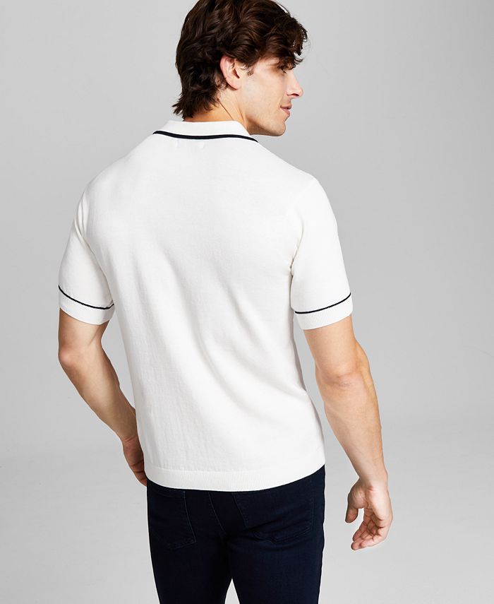 And Now This Men's Needle Stitched Button Front Polo - Macy's