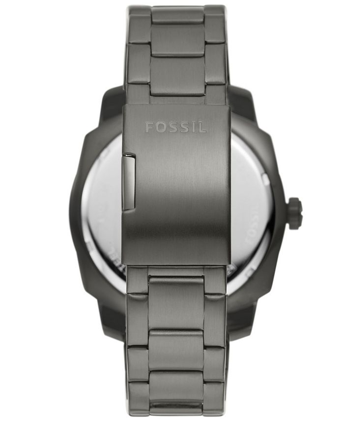 Fossil Men's Machine Quartz Gray Stainless Steel Bracelet Watch, 49mm ...