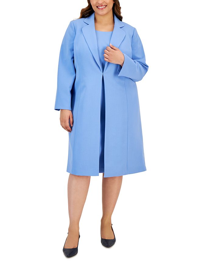 Le Suit Plus Size Sheath Dress & Long Topper Jacket & Reviews - Wear to ...