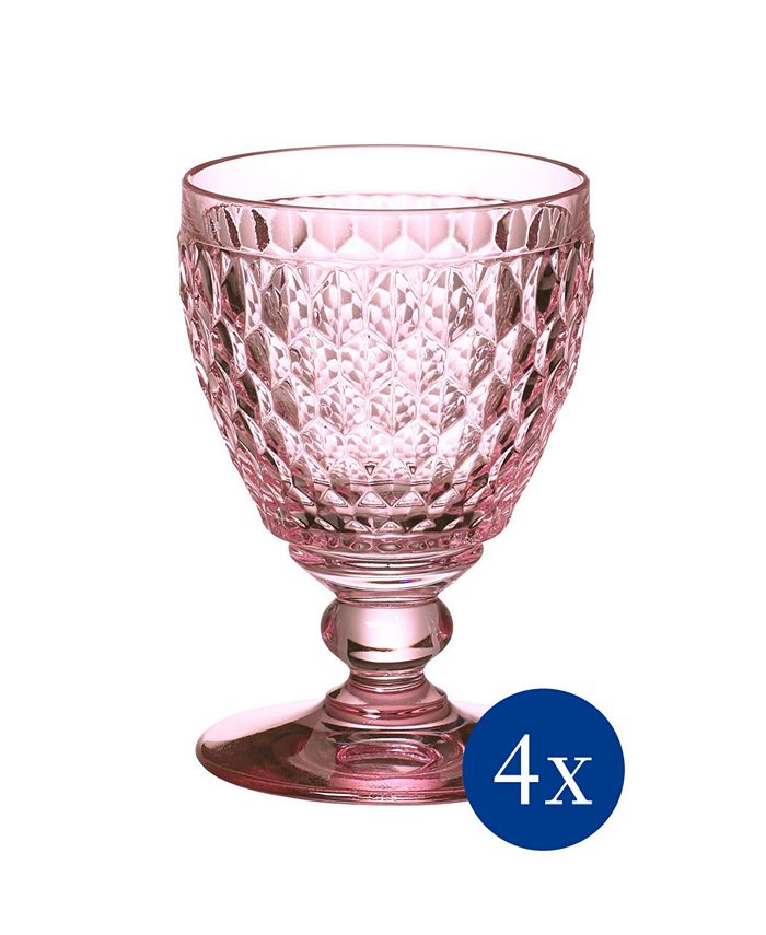 Villeroy & Boch Boston Rose Goblet, Set of 4 - Macy's