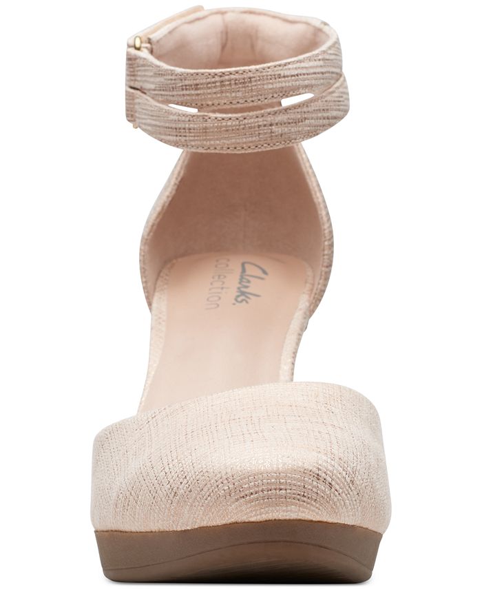Clarks Women's Ambyr Skip Ankle-Strap Platform Pumps - Macy's