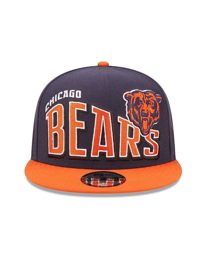 New Era Men's Navy, Orange Chicago Bears Wordmark Flow 9FIFTY Snapback Hat - Macy's