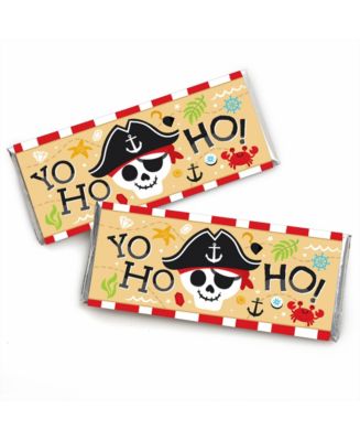 Pirate Ship Adventures - Candy Bar Wrapper Skull Birthday Party Favors ...