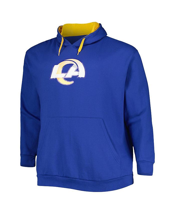 Profile Men's Royal Los Angeles Rams Big and Tall Logo Pullover Hoodie ...
