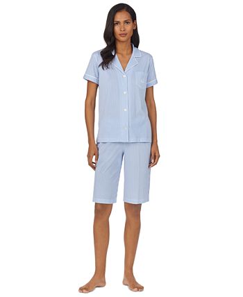 Lauren Ralph Lauren Bingham Bermuda Printed Cotton Pajama Set & Reviews ...