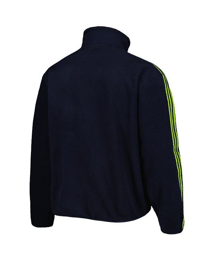 adidas Men's Navy Manchester United Lifestyler Fleece Full-Zip Jacket ...
